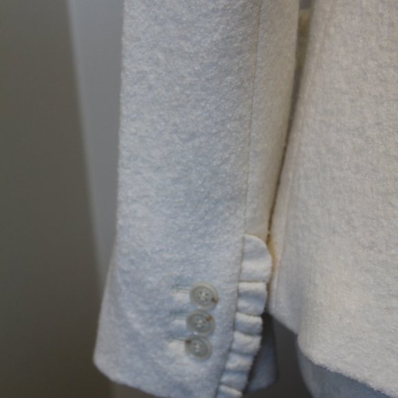 Talbots | Jackets & Coats | Nwot Talbots Ivory Boiled Wool Blend Blazer Size 2p | Poshmark